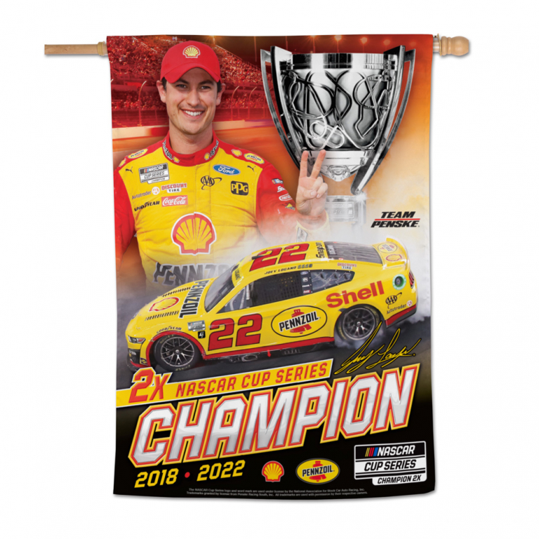 Joey Logano – 22 Champ 28″ x 40″ Vertical Flag