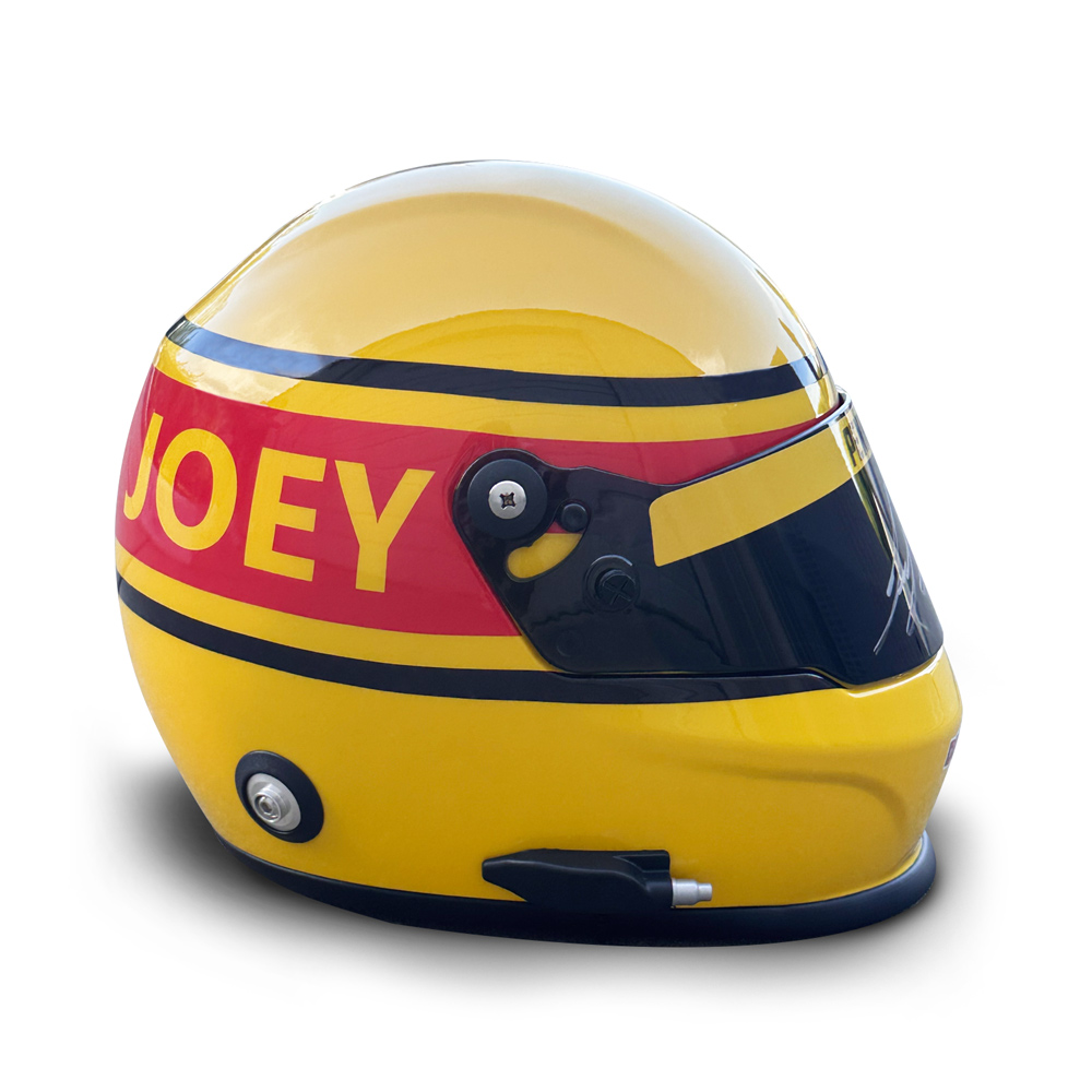 Joey Logano – Tribute to Rick Mears Full-Size Logano Signed Replica Helmet